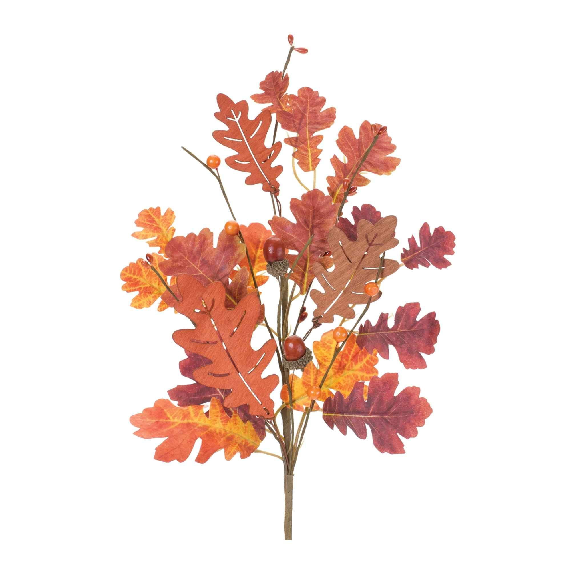 Melrose Set of 6 Oak Leaf Artificial Fall Harvest Sprays 18.5 ...