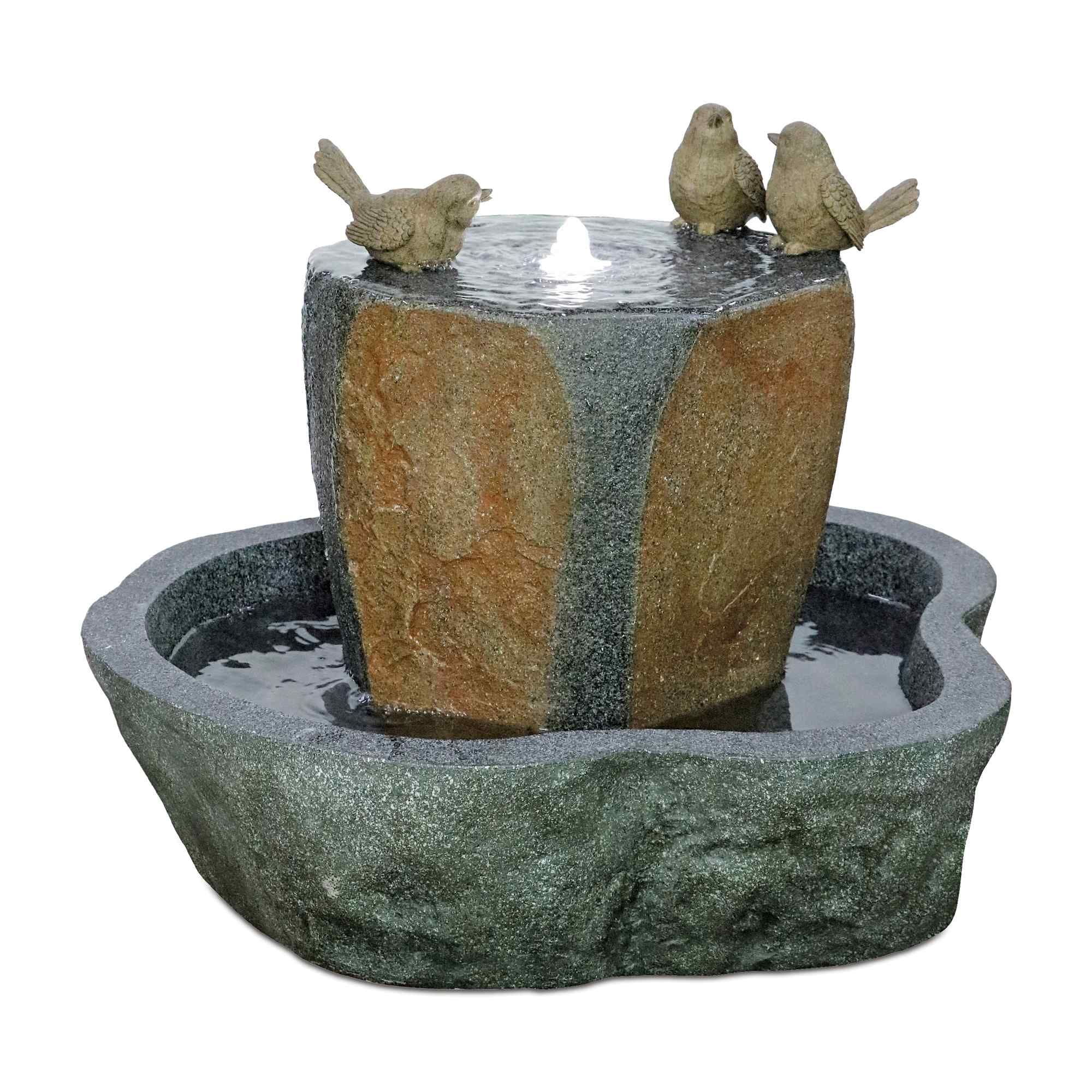 Melrose 22" Water Bird Bath Pool Fountain, Ideal for Outdoor Garden ...