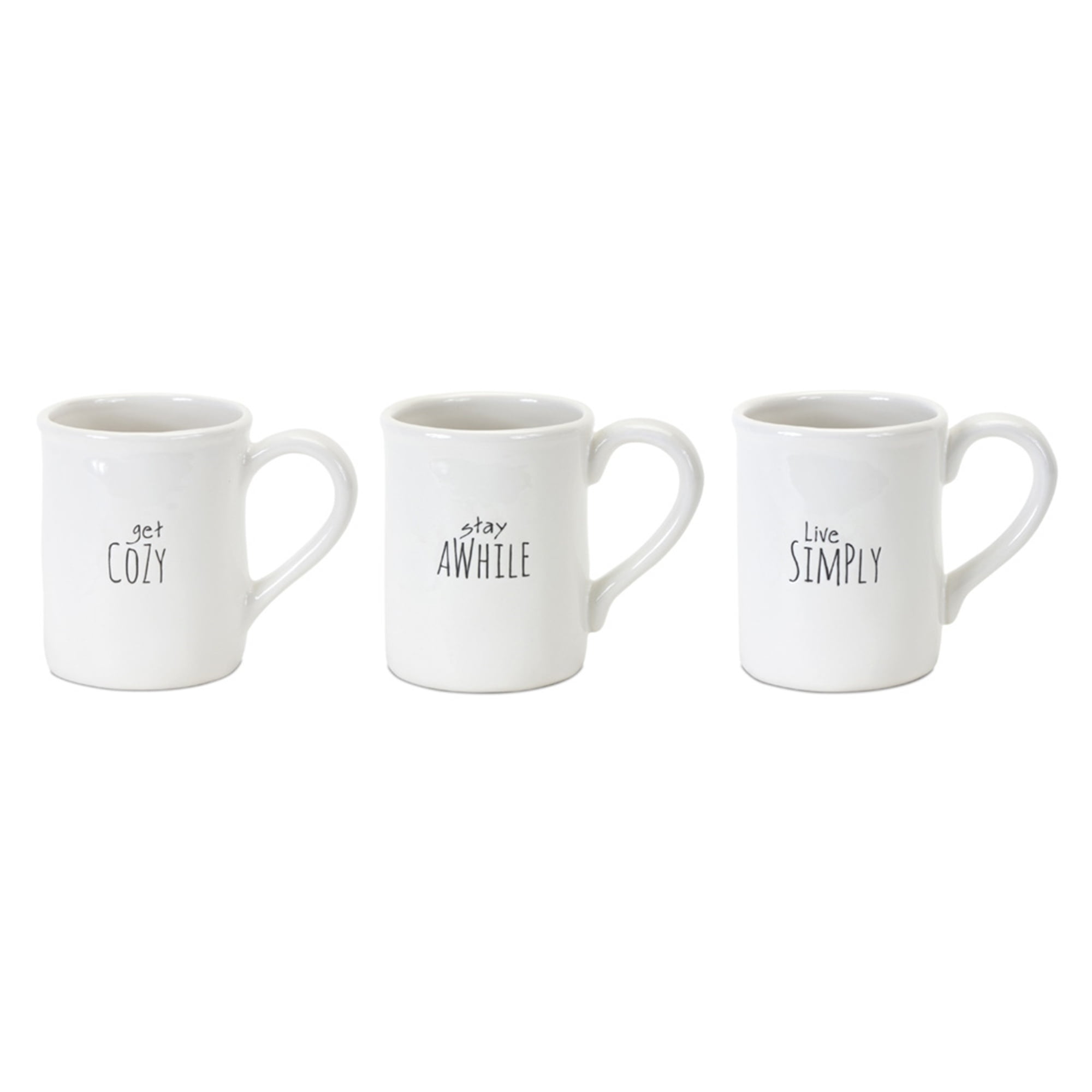 Melrose Intl. Mug (Set of 6) 4.75" H Stoneware - Walmart.com