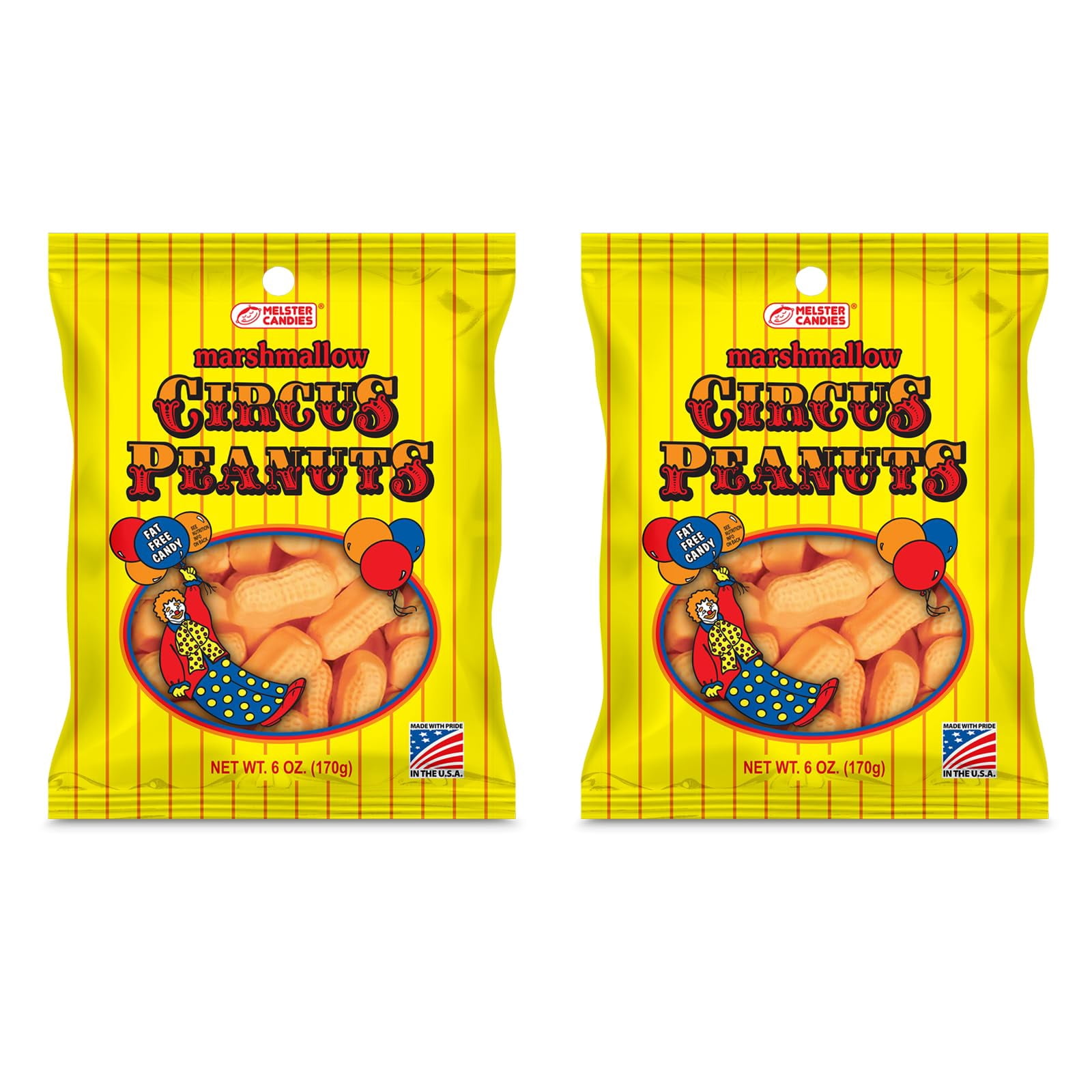 Melster Candies - Classic DEF29 Marshmallow Circus Peanut Candies - Fat ...