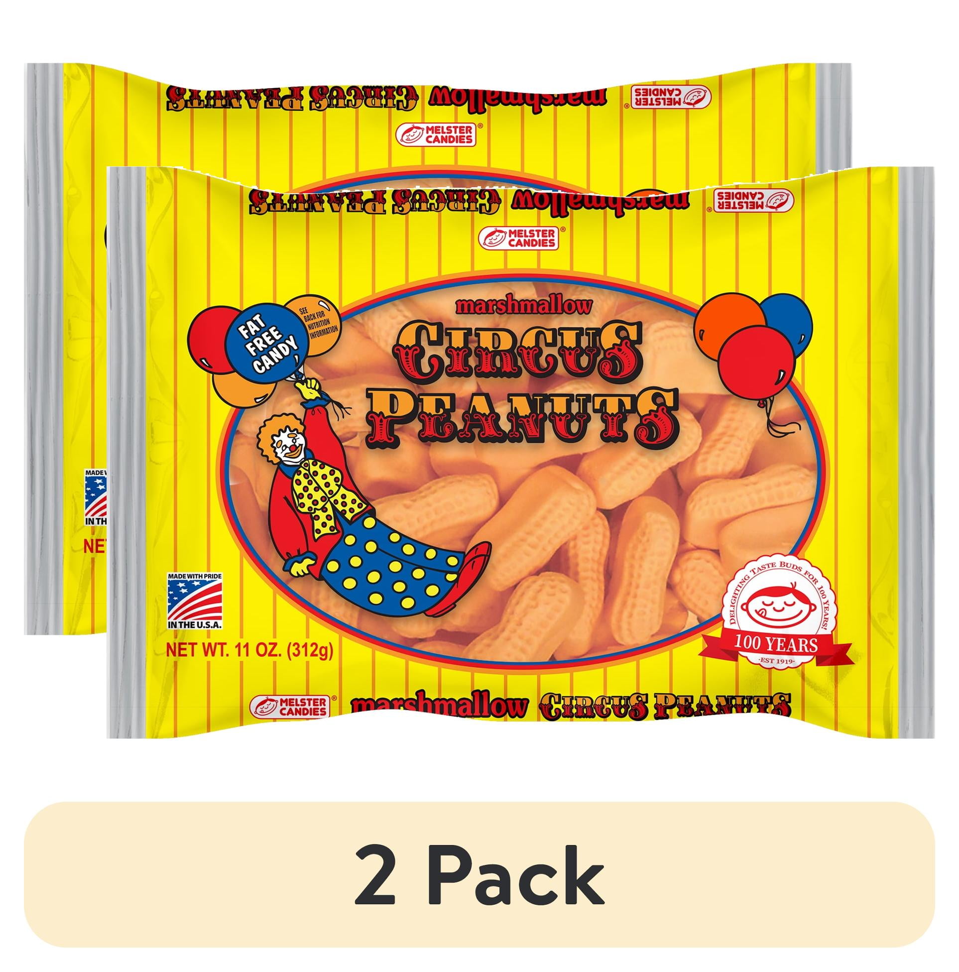 (2 pack) Melster Candies Fat Free Marshmallow Circus Peanuts, 11 oz Bag ...