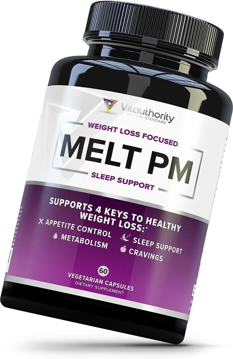 Vitauthority Weight Loss Focused MELT PM Nighttime Sleep Aid Dietary ...