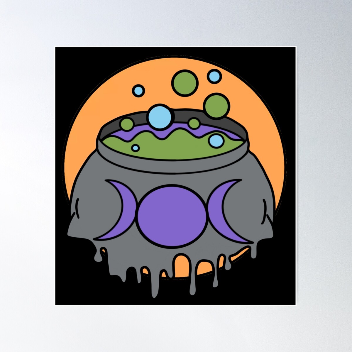 Melting Cauldron Poster Wall Art, Modern Wall Decor For Living Room ...
