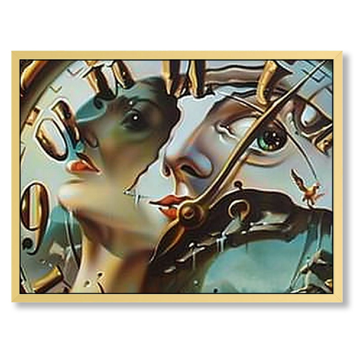 Melting Clock Wall Decor - Salvador Dali Canvas Wall Art - Surrealism ...