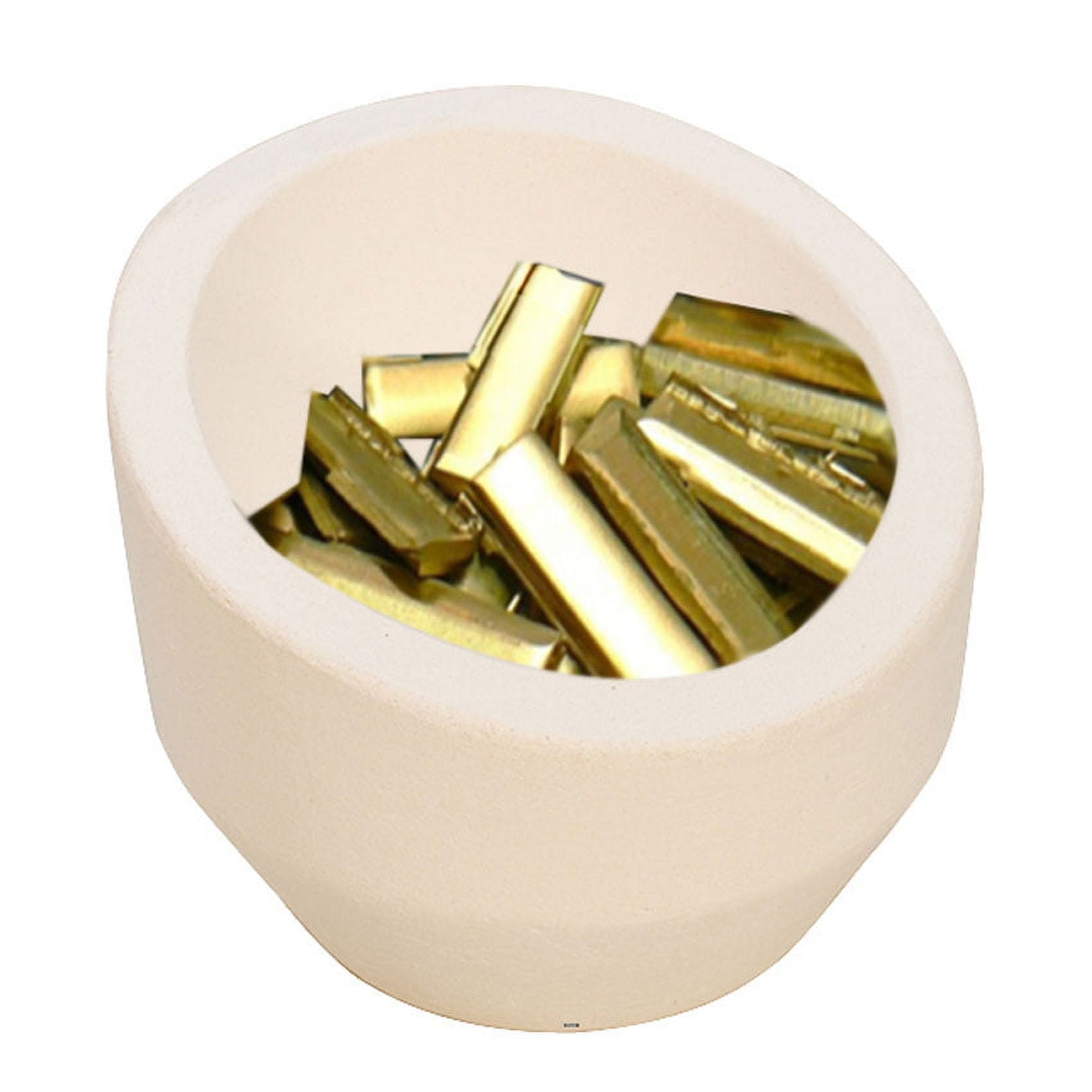 Melting Crucible High Back Dish Ceramic Melting Cup 12oz.Capacity Gold ...