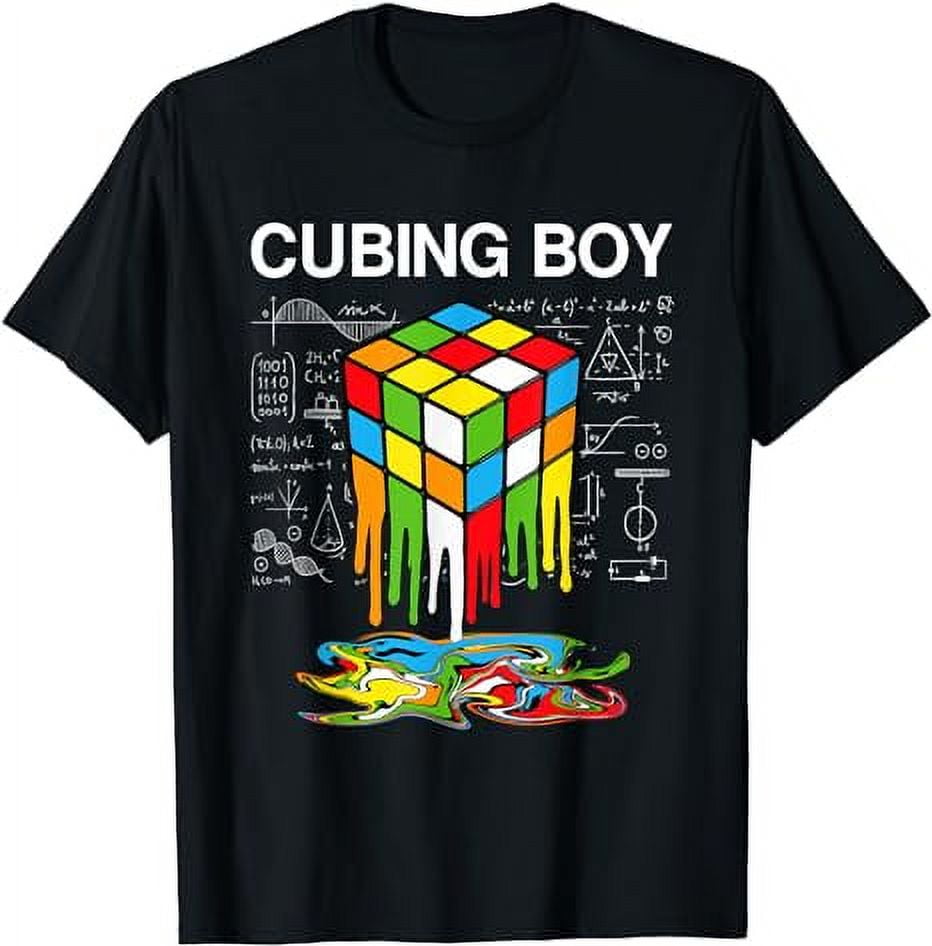 Melting Cube Cubing Boy Funny Math Speedcubing T-Shirt - Walmart.com