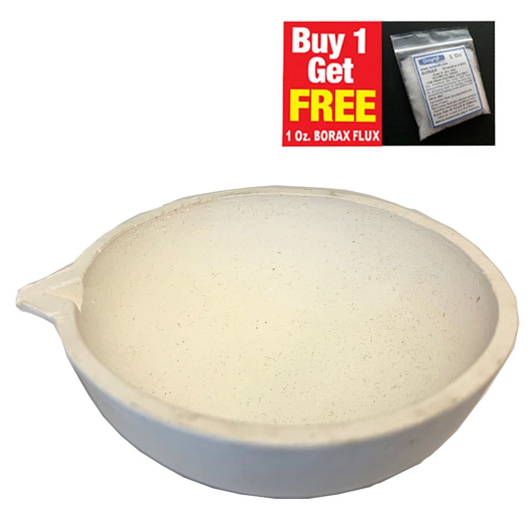 Melting Dish Ceramic Crucible Dish 3"Dia Silica Melt Gold Silver Scrap ...