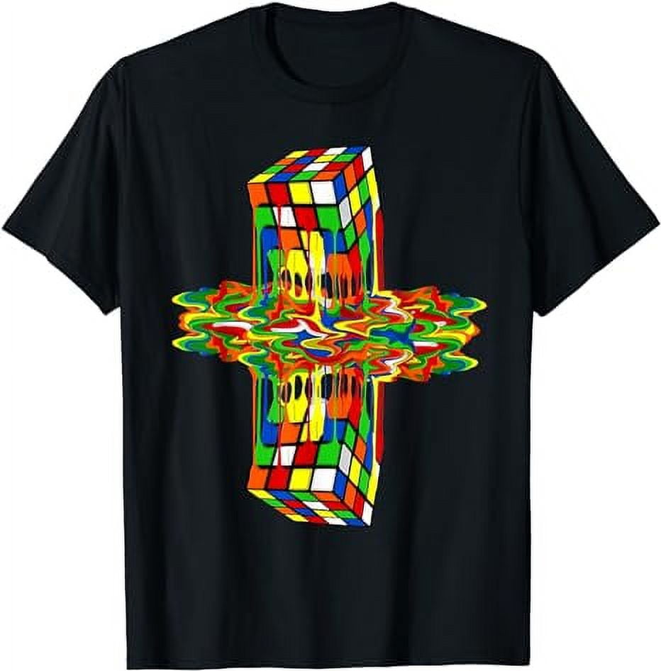 Melting Down Funny Rubik Rubix Rubics Player Cube Melting T-Shirt ...