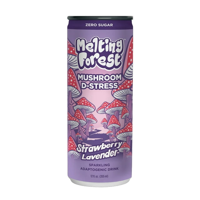 Melting Forest Mushroom Sparkling Water, Strawberry Lavender D-Stress ...