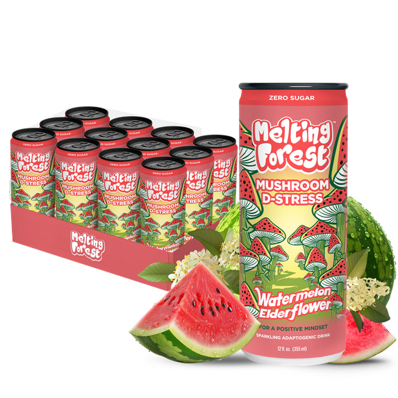 Melting Forest D-Stress Drink, Watermelon Elderflower, 5 Calories, Zero ...