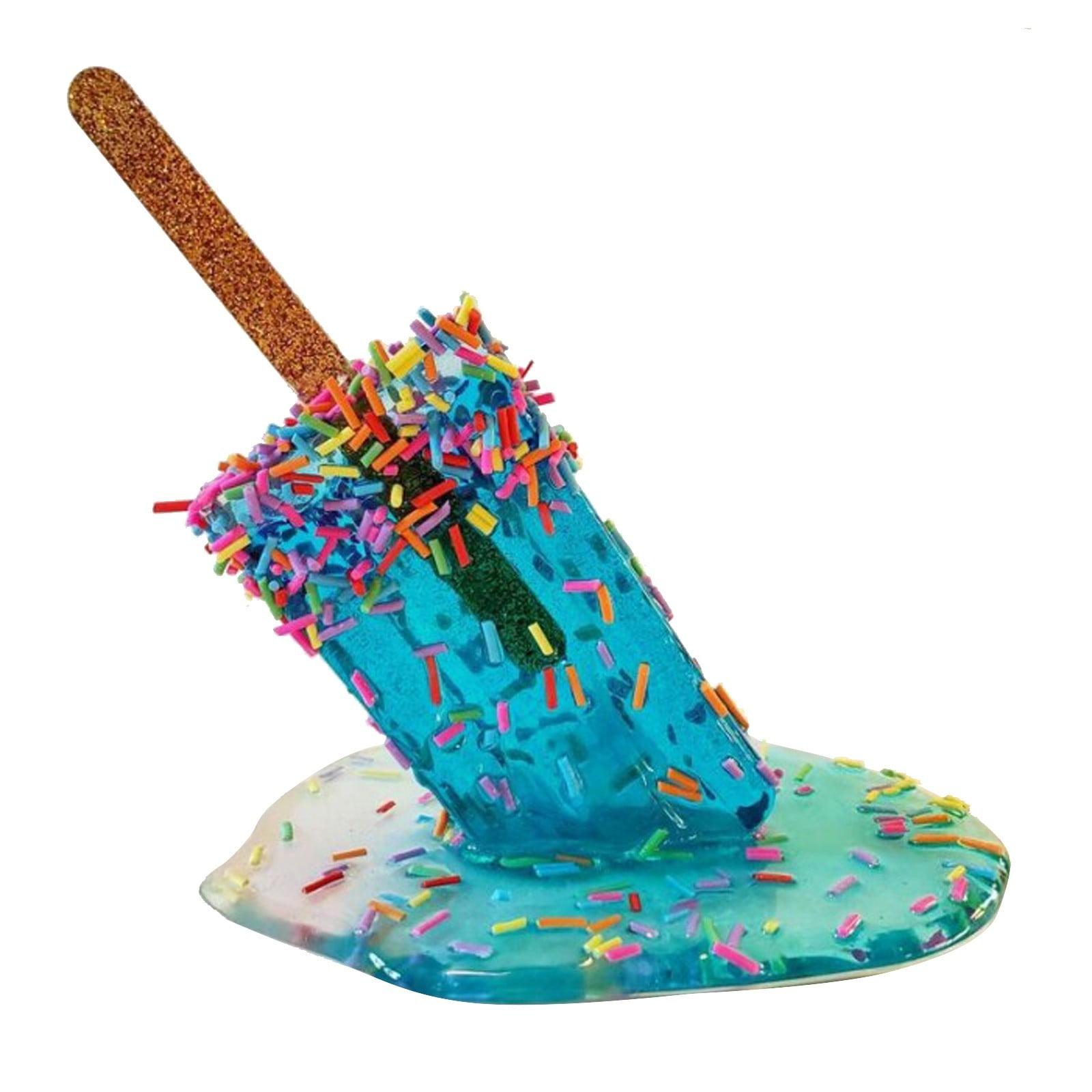 Melting Popsicle Resin Art Sculpture - Handmade Modern Home Decor ...