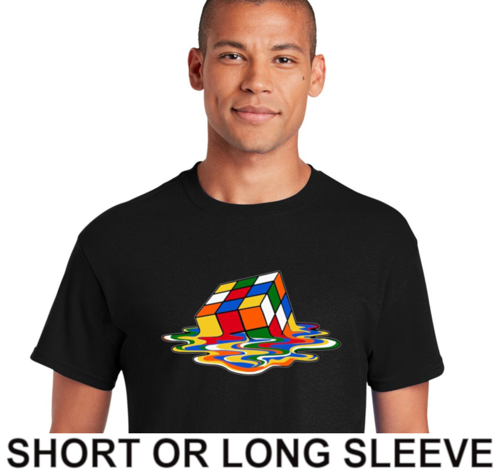 Melting Rubik Cube Big Bang Theory Men's Funny Sheldon Cooper T-Shirt ...