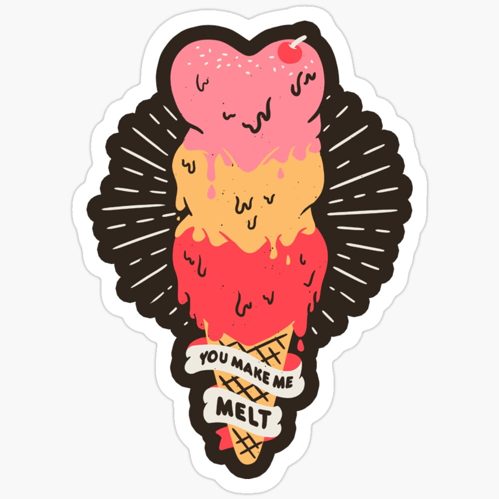 Melting Sticker Phone Decal Water Bottle Stickers Car Decals, Laptop ...