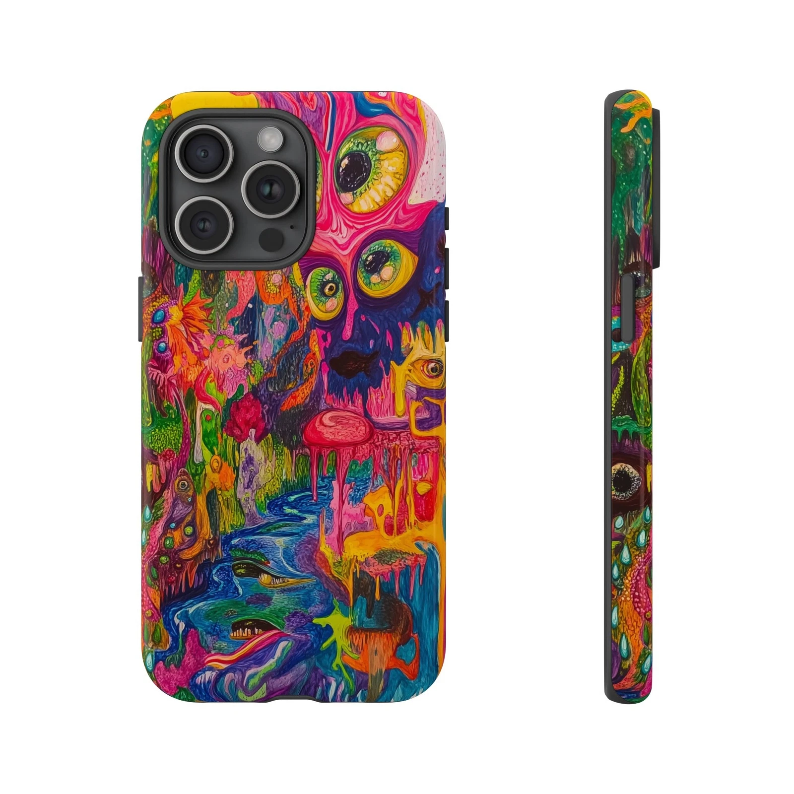 Melting Visions Psychedelic Art Phone Case for iPhone 11-17 Pro Max ...