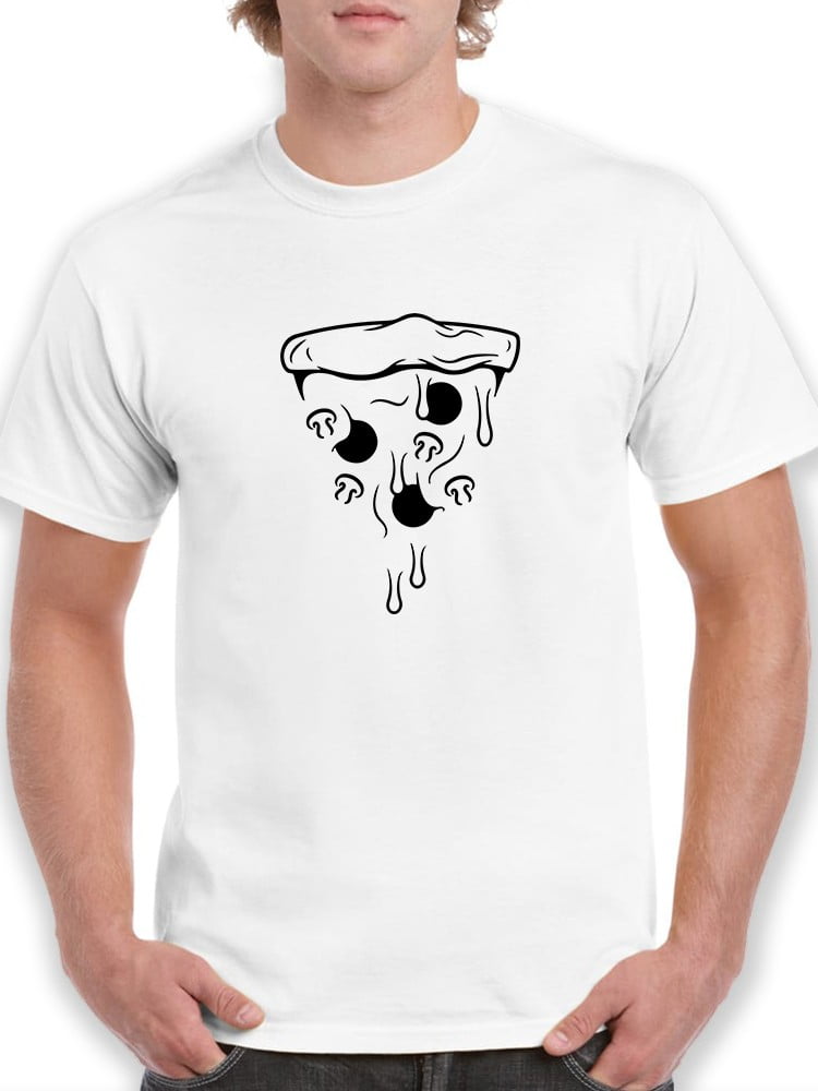 Melty Pizza Slice Face Graphic Men White T-Shirt, Male Small - Walmart.com