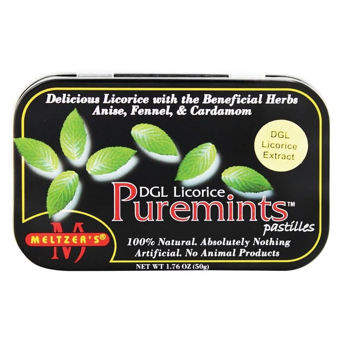 Meltzer's Dgl Licorice Puremints Pastilles 1.76 oz Pkg - Walmart.com