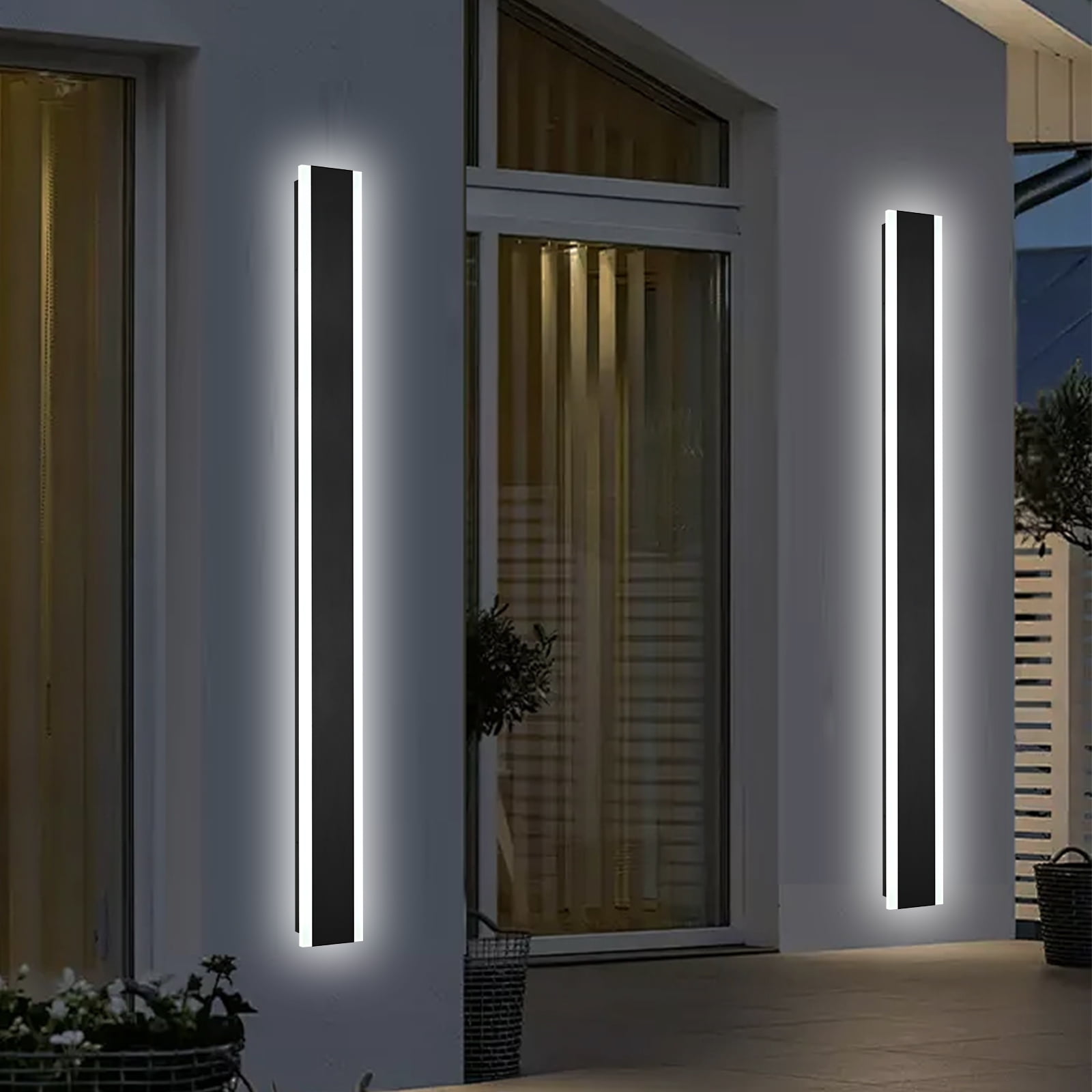 Melucee 2 Pack Outdoor LED Wall Lights, 60 inch Modern Exterior ...