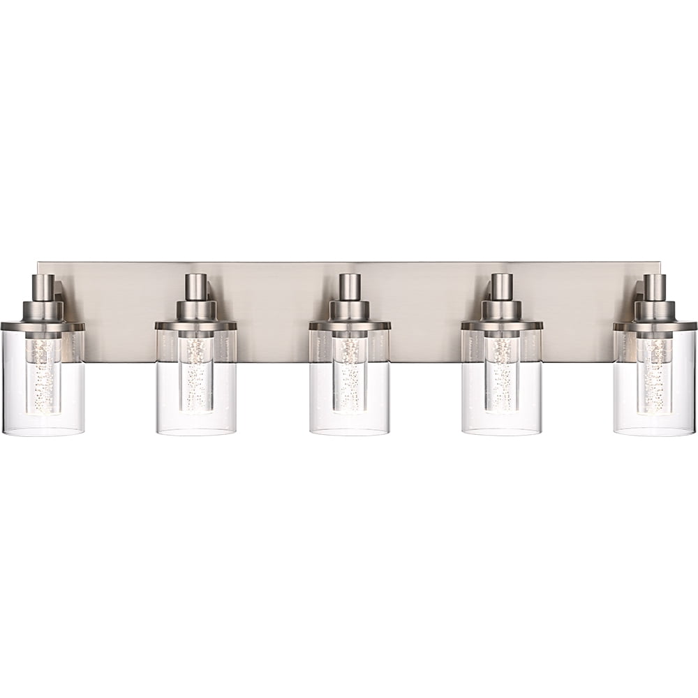Melucee 5CCT Dimmable LED Brushed Nickel Vanity Lights 5-light, Modern ...