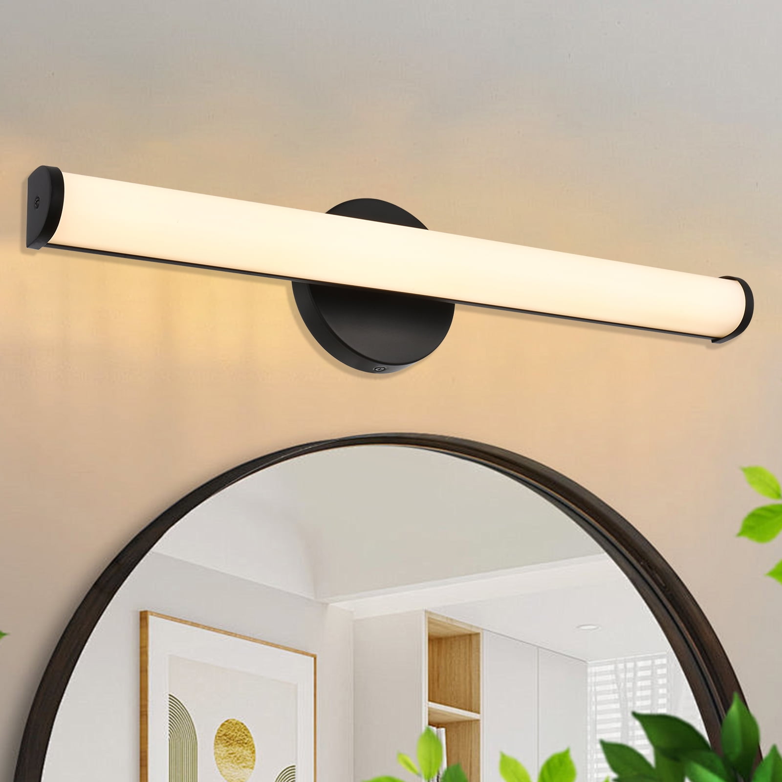 Melucee Bathroom Vanity Light Bar 24 Inch Black Bathroom Light Fixtures ...