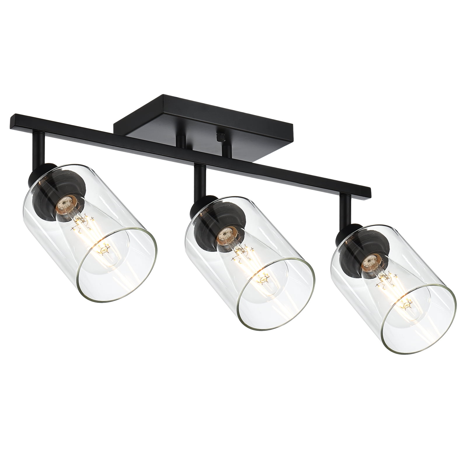 Melucee Track Lighting Kit 3-Light Flush Mount Ceiling Spotlights ...