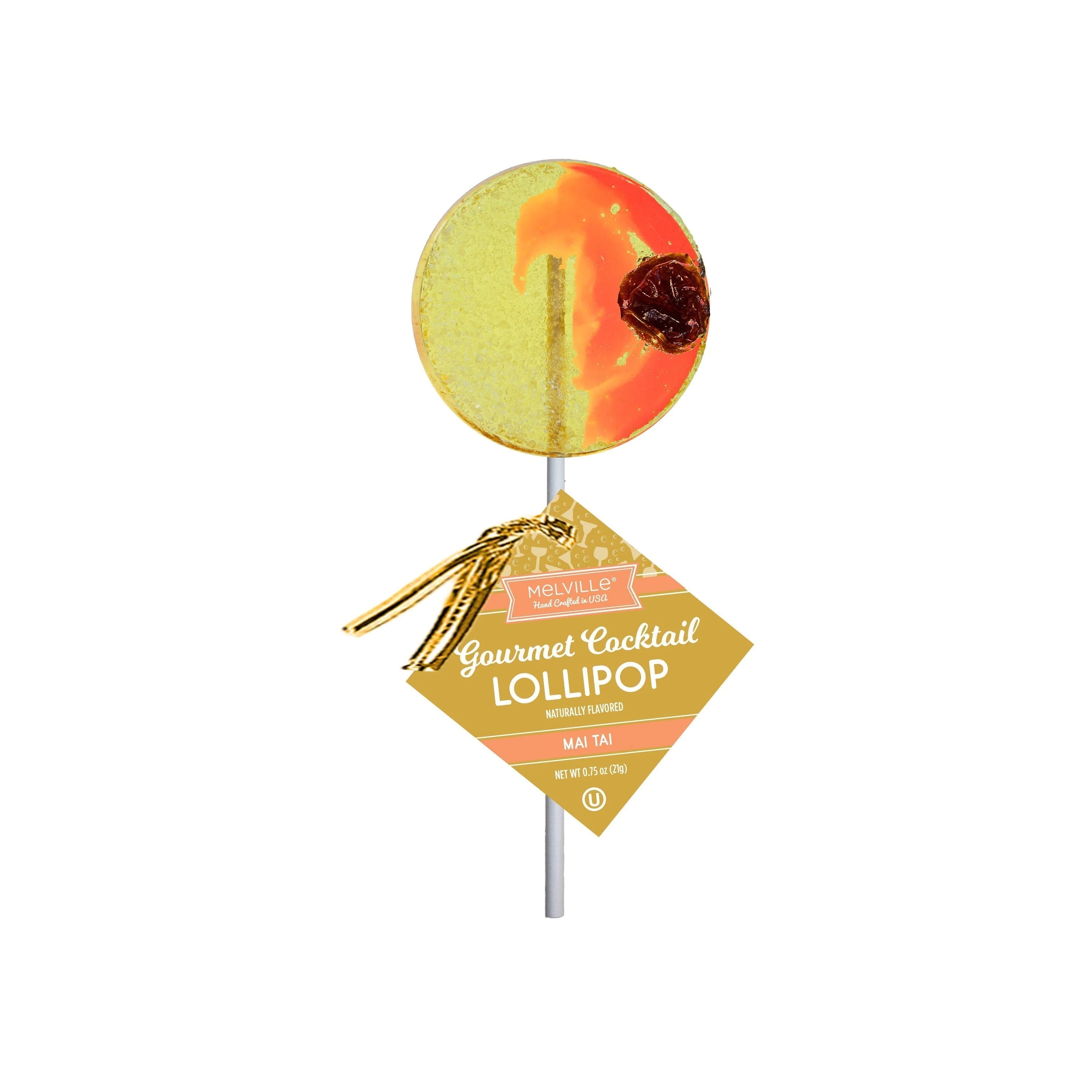 Melville Candy Gourmet Cocktail Lollipops, Mai Tai Flavor - 3 Pops ...