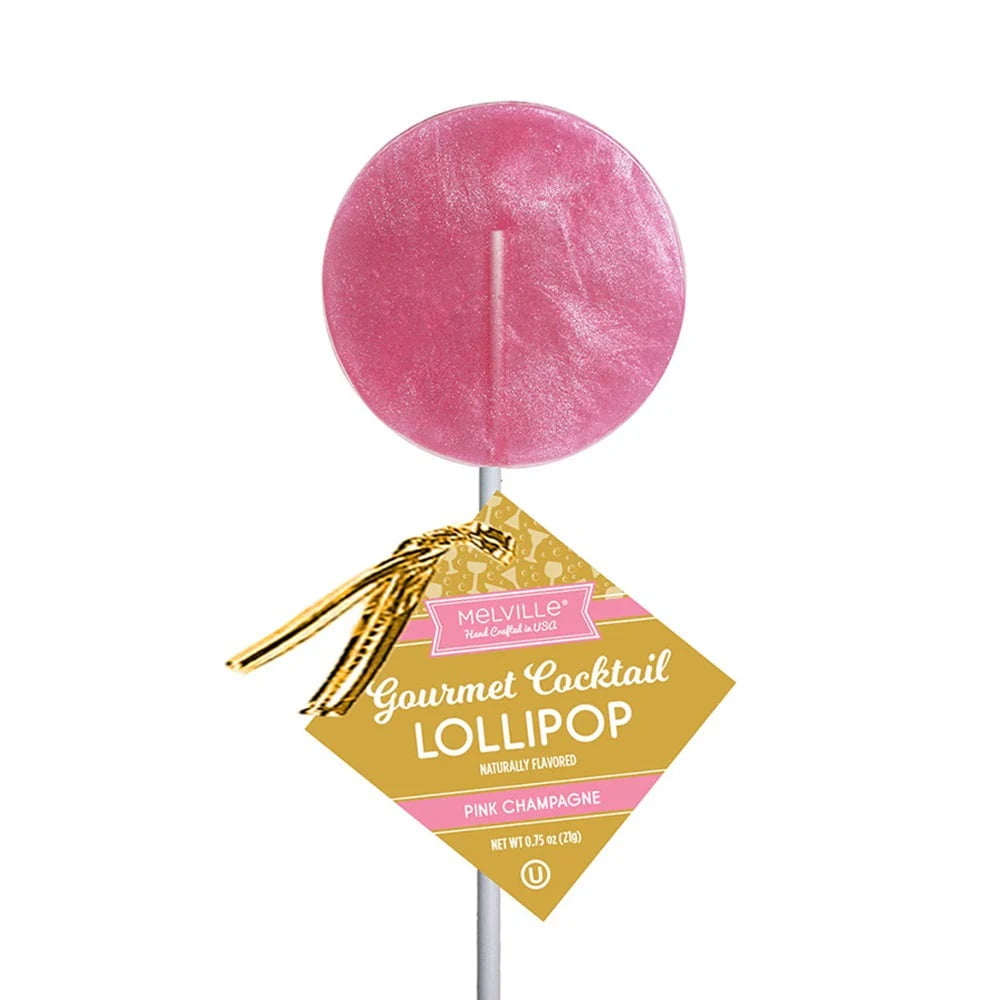 Melville Candy Gourmet Cocktail Lollipops, Pink Champagne Flavor - 3 ...