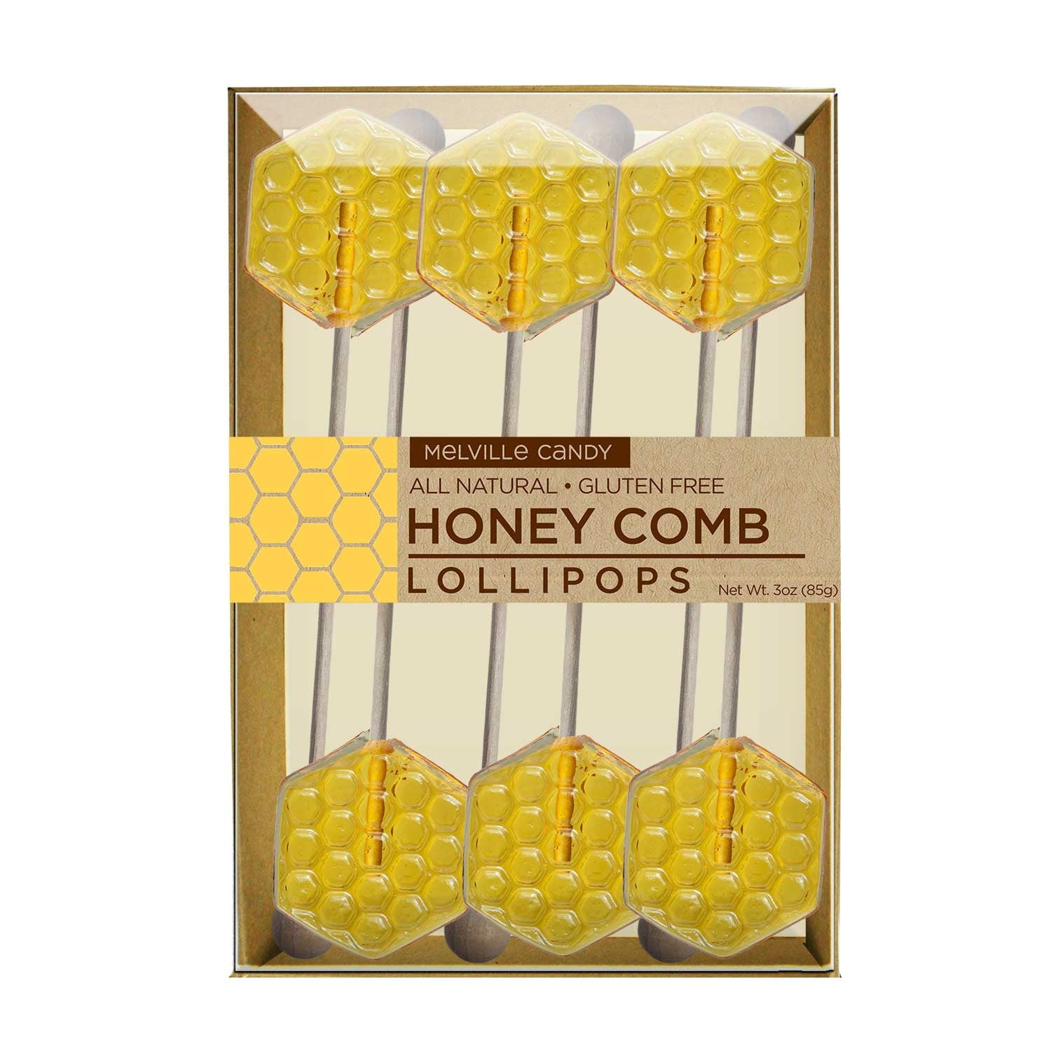 Melville Candy Hard Candy Clover Honey Comb Lollipops On Wooden Ball ...