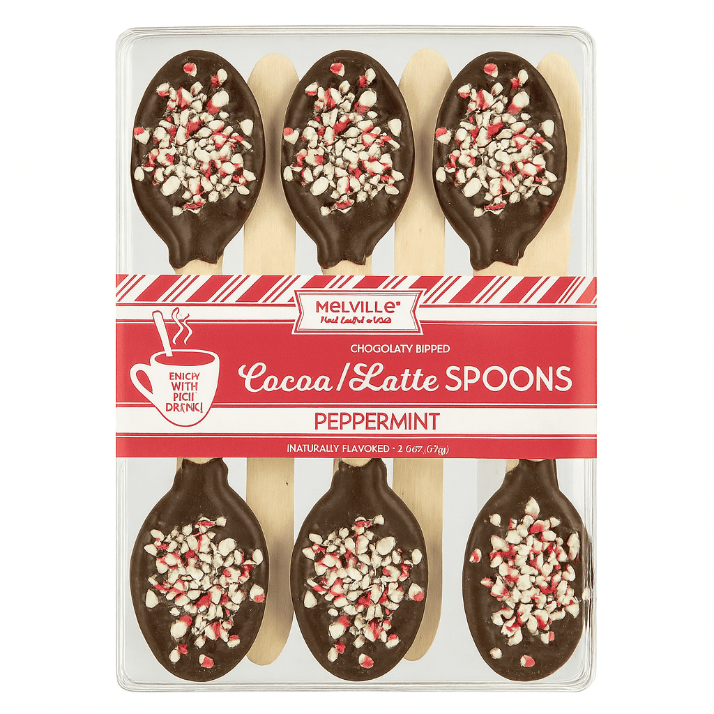 Melville Peppermint Dark Chocolatey Dipped Cocoa Latte Spoons, 6 Count ...