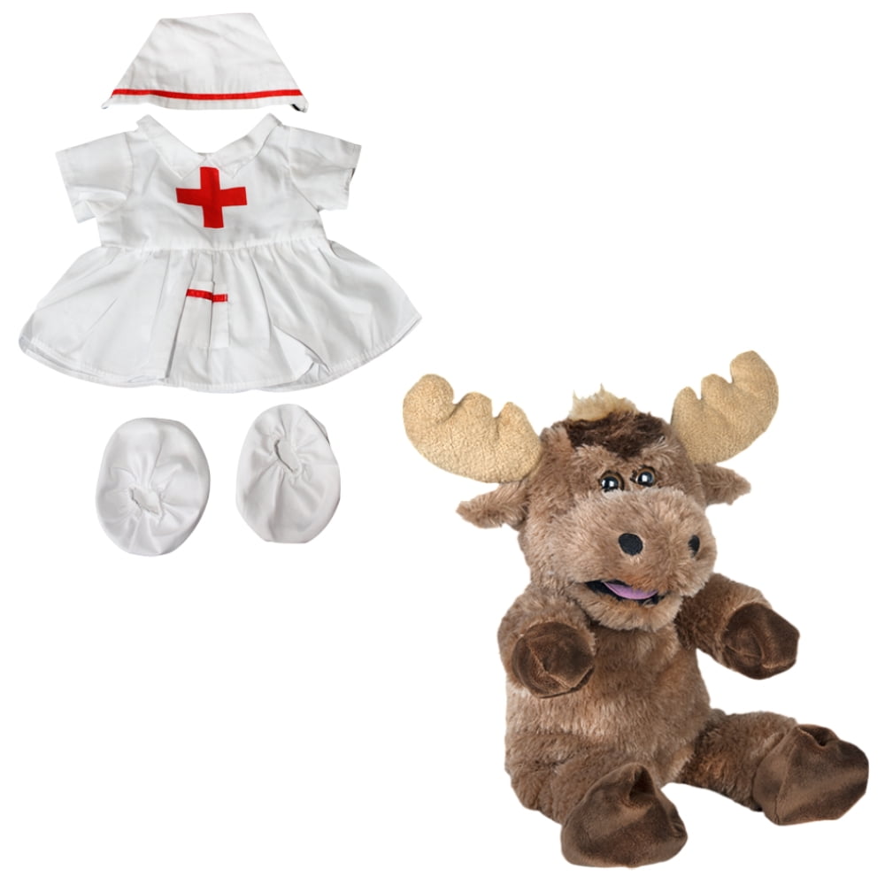 Melvin The Moose with 16 inch Nurse Uniform - A Fun and Cuddly Plush ...