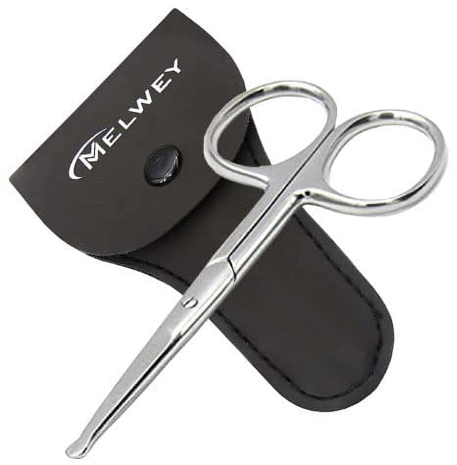 Melwey Rounded Stainless Steel .. Facial Hair Scissors/Safety Scissor ...