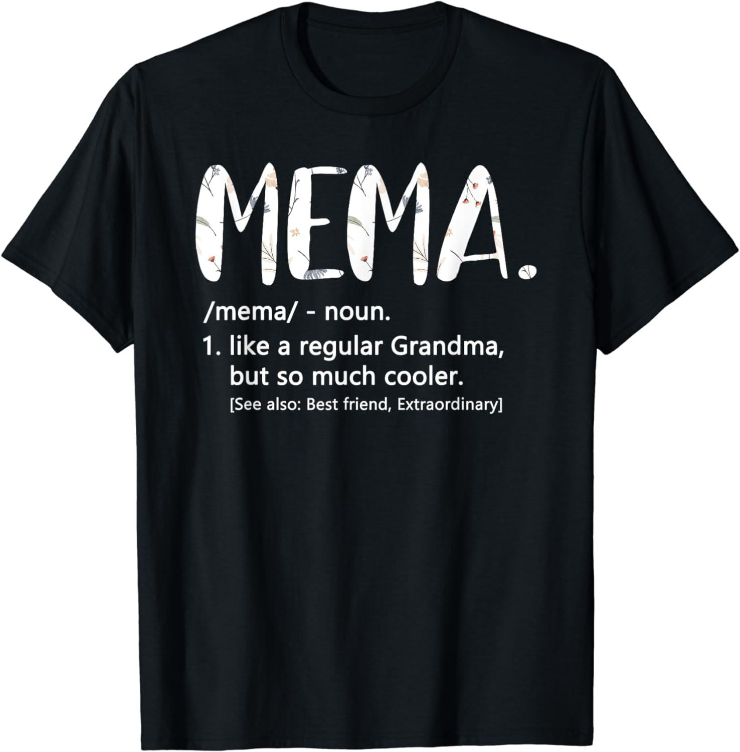 Mema Shirts for Women Mothers Day idea Cute Grandma Mema T-Shirt ...