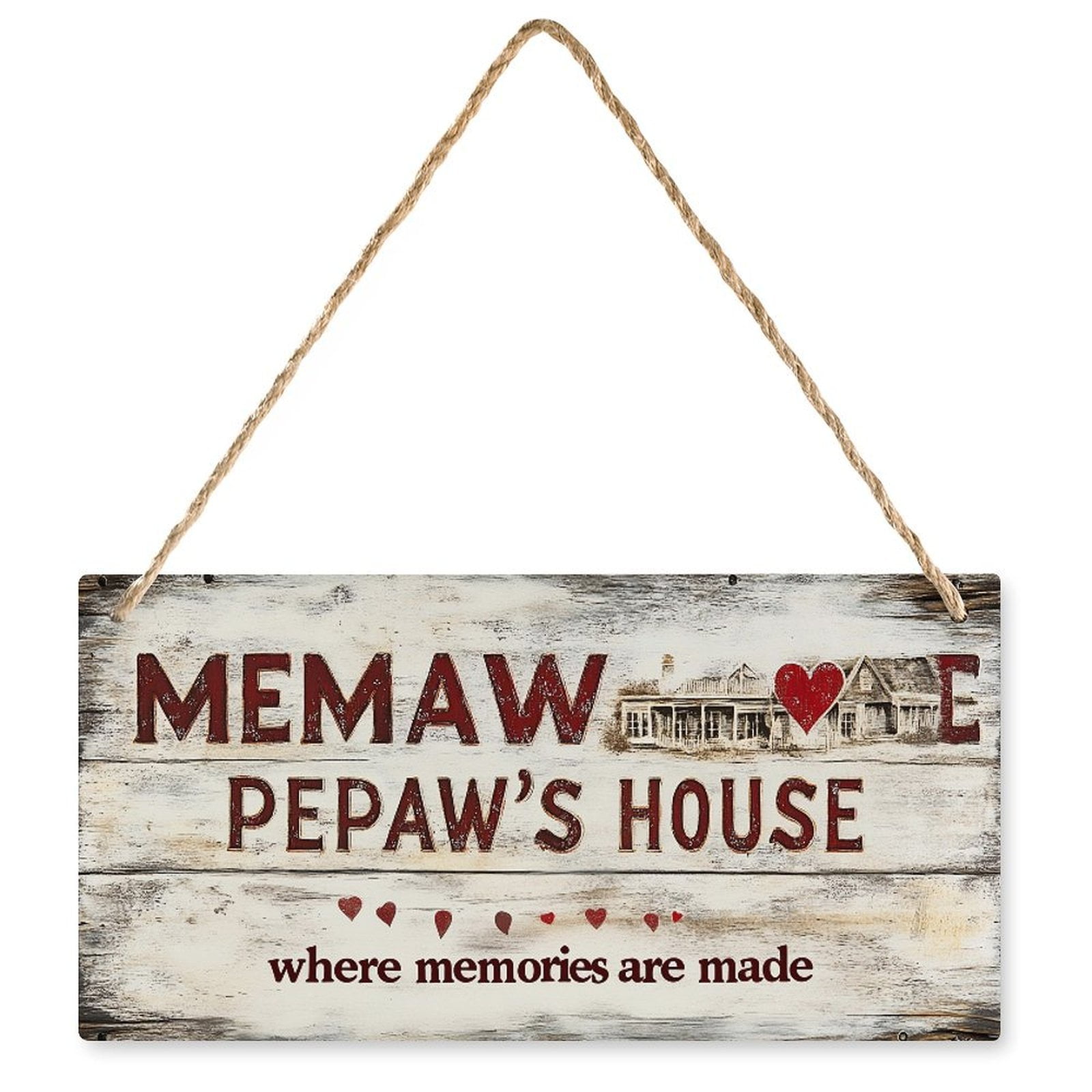 Memaw And PEPAW'S House Sign Where Memories Are Made Distressed Style ...