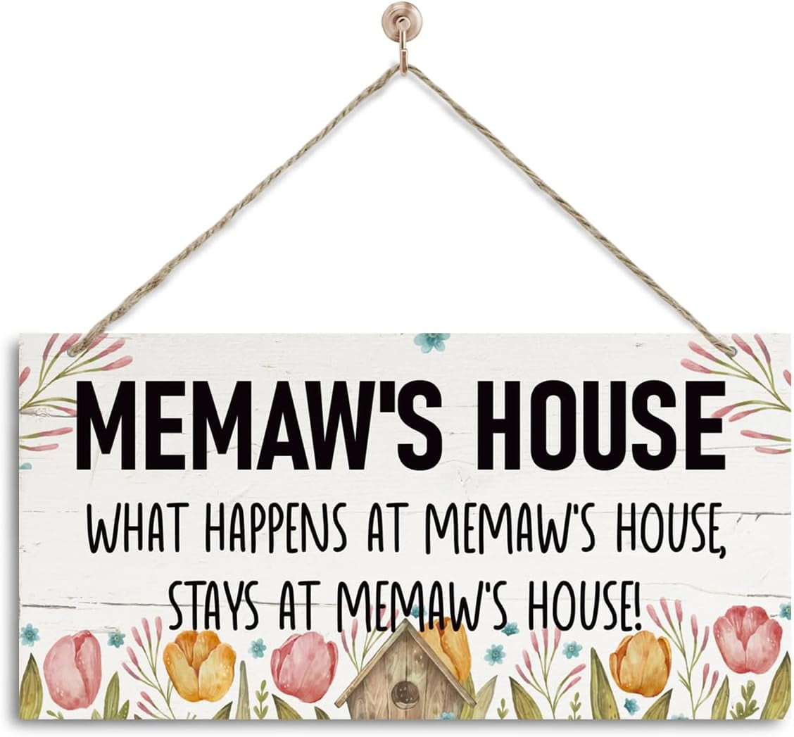 Memaw'S House Sign, Decorative Wall Plaque, Rustic Home Decor, Gate ...