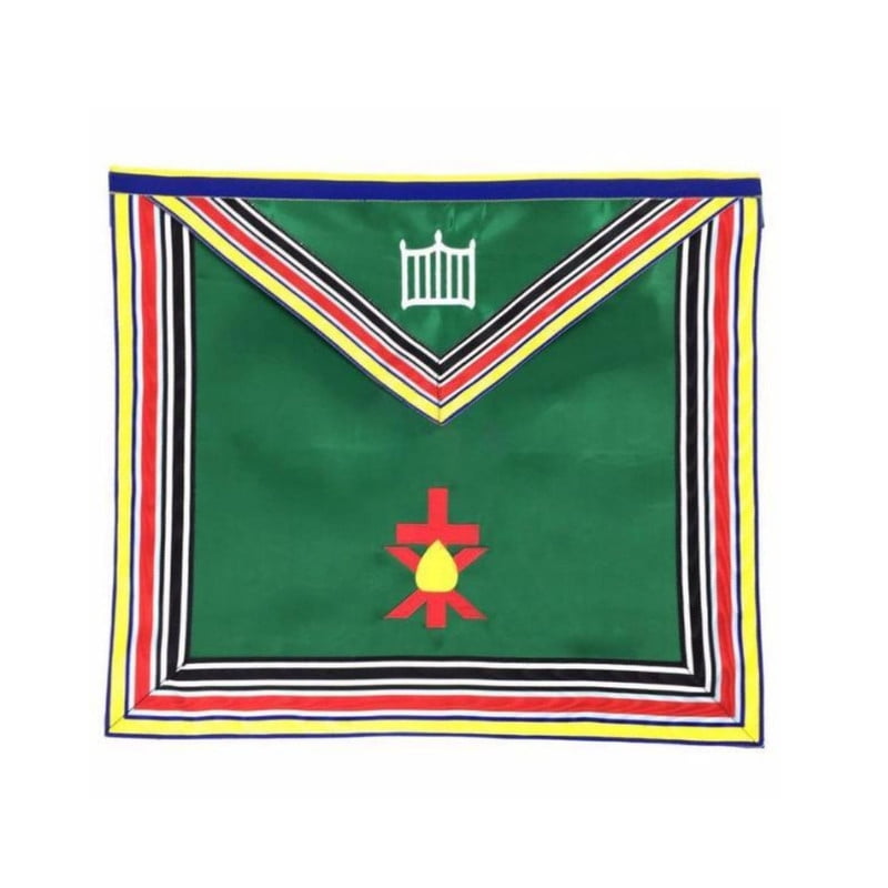 Member Allied Masonic Degrees English Regulation Apron - Green & Multi ...