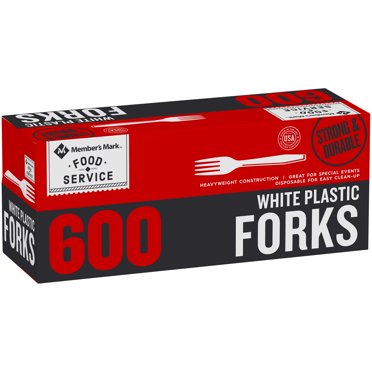 Dixie Plastic Forks, Heavyweight, Polystyrene White, 1000 ct (FH217 ...