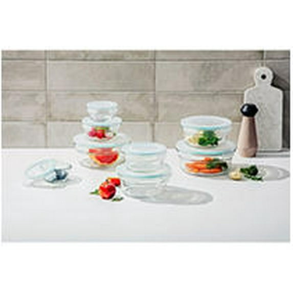 Member's Mark 16-Piece Round Shape Glass Food Storage Set by Glasslock ...