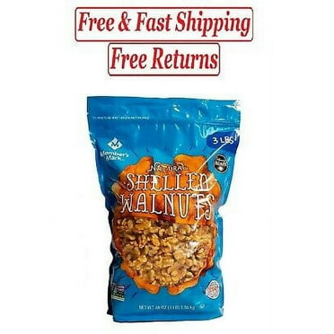 Premium Chandler Raw Walnuts Halves by Its Delish, 1 lb Bag Shelled ...
