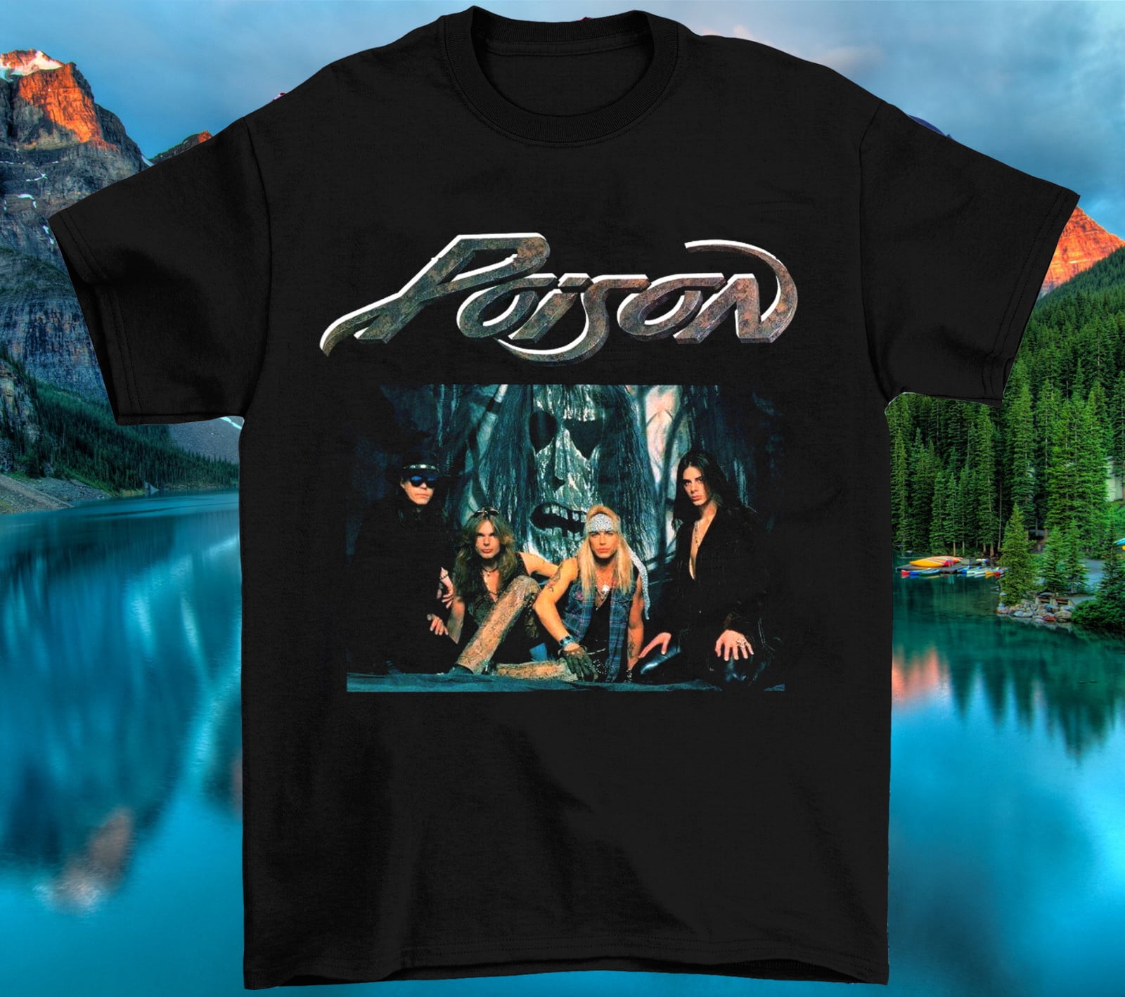 Members Of Poison Band Band Heavy Cotton Black Men Women Shirt ...