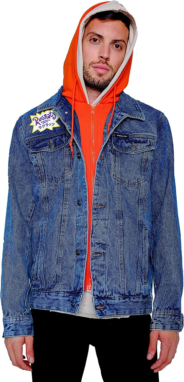 Members Only Men's Chucky Hoodie Trucker Jacket, Long Sleeves - Walmart.com
