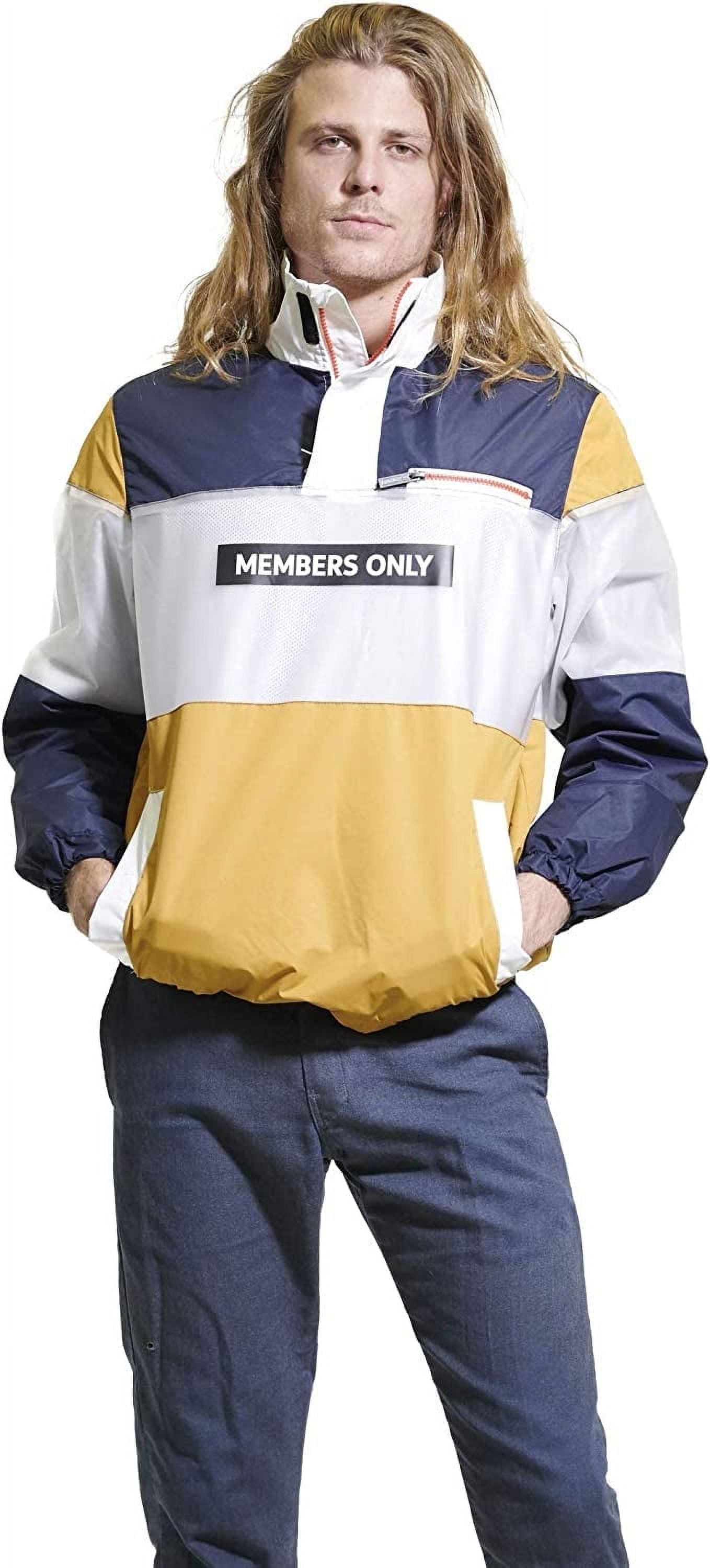 Members Only Men's Color and Translucent Block Jacket- Navy - Small ...