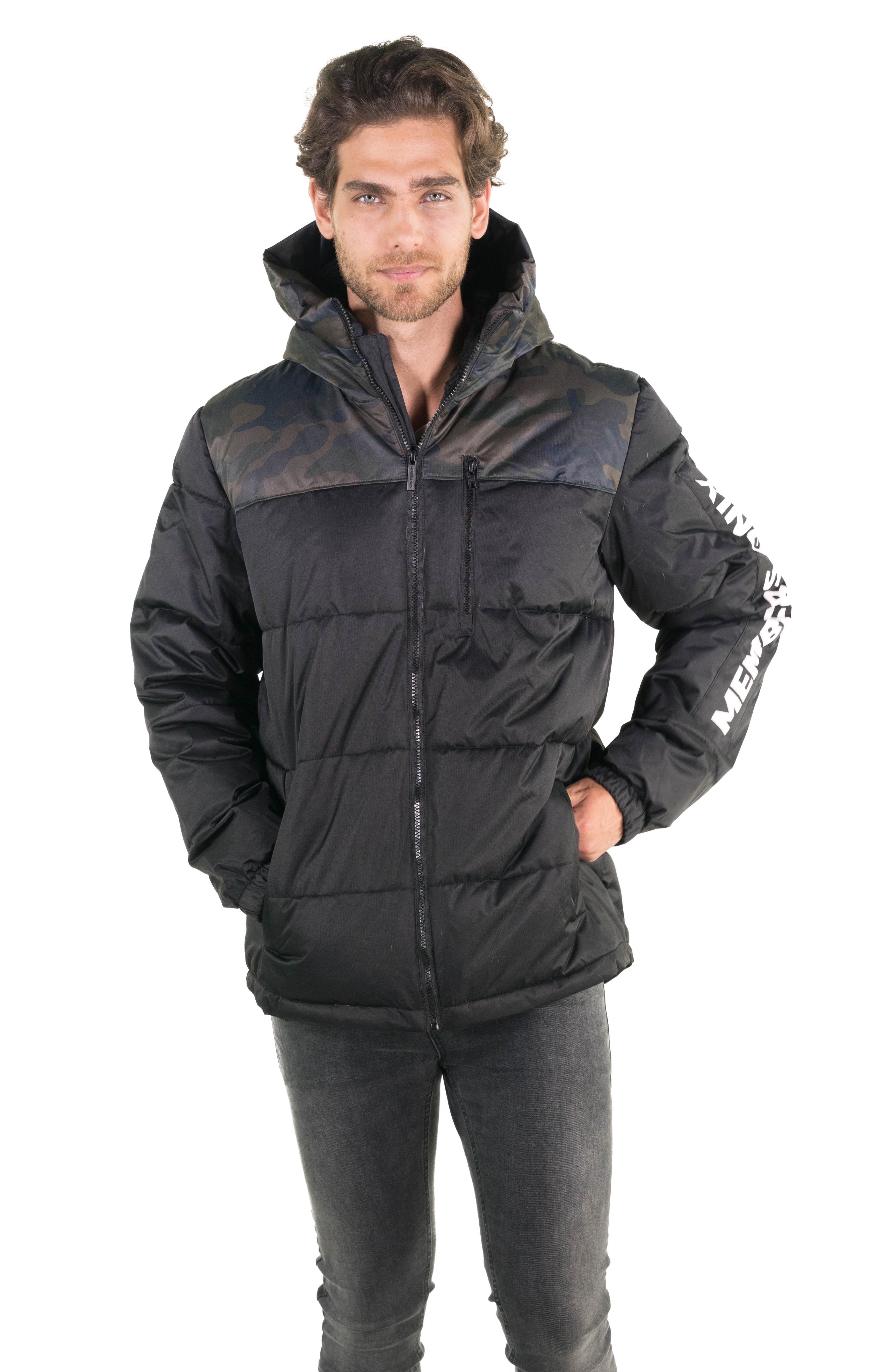 Members Only Men's Heavy Puffer Jacket, Long Sleeves - Walmart.com