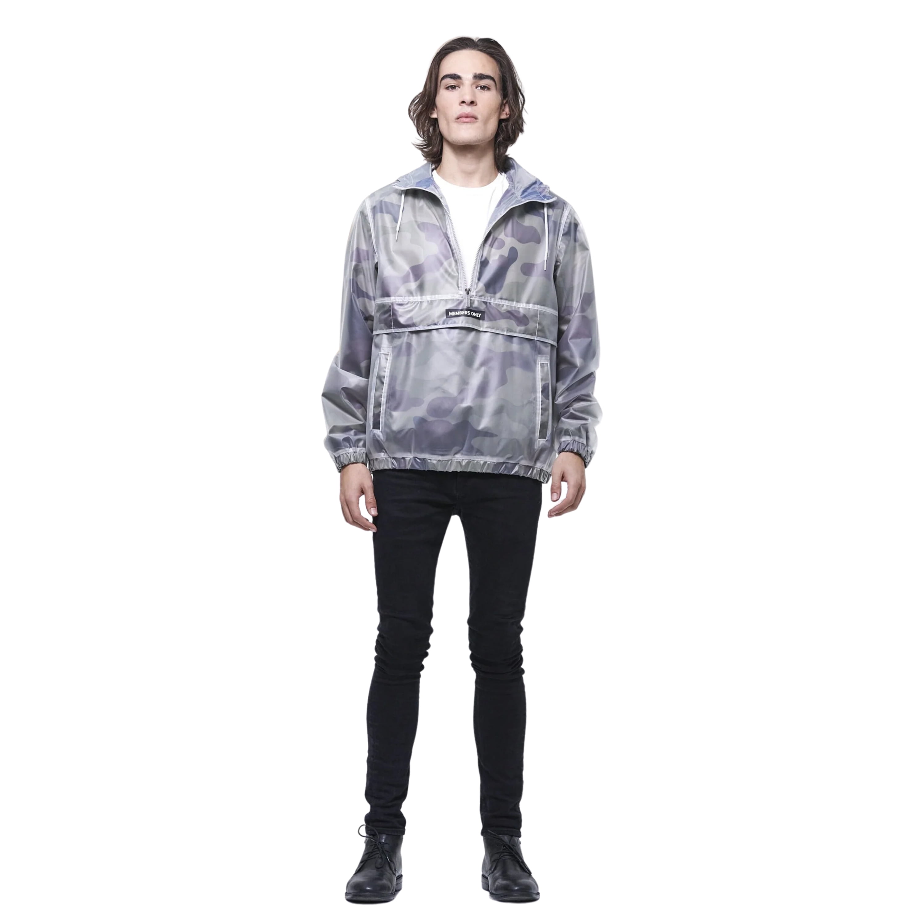 Members Only Men's Printed Camo & Translucent Layering Jacket, Army ...