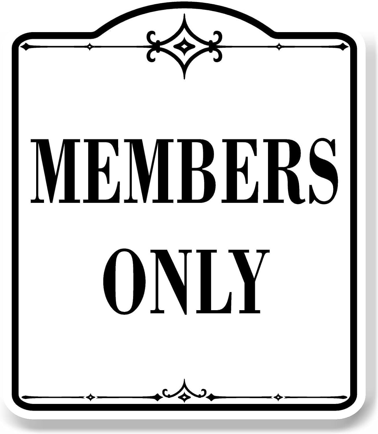Members Only WB Aluminum Composite Sign 15''x18'' - Walmart.com