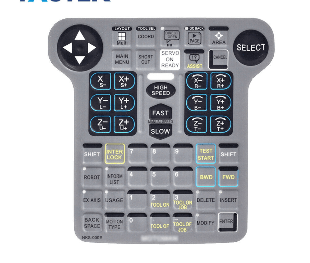 Membrane Keysheet Keypad Film for NKS-000E Yaskawa Robot Teach Pendant Motoman Tactektouchcn ...