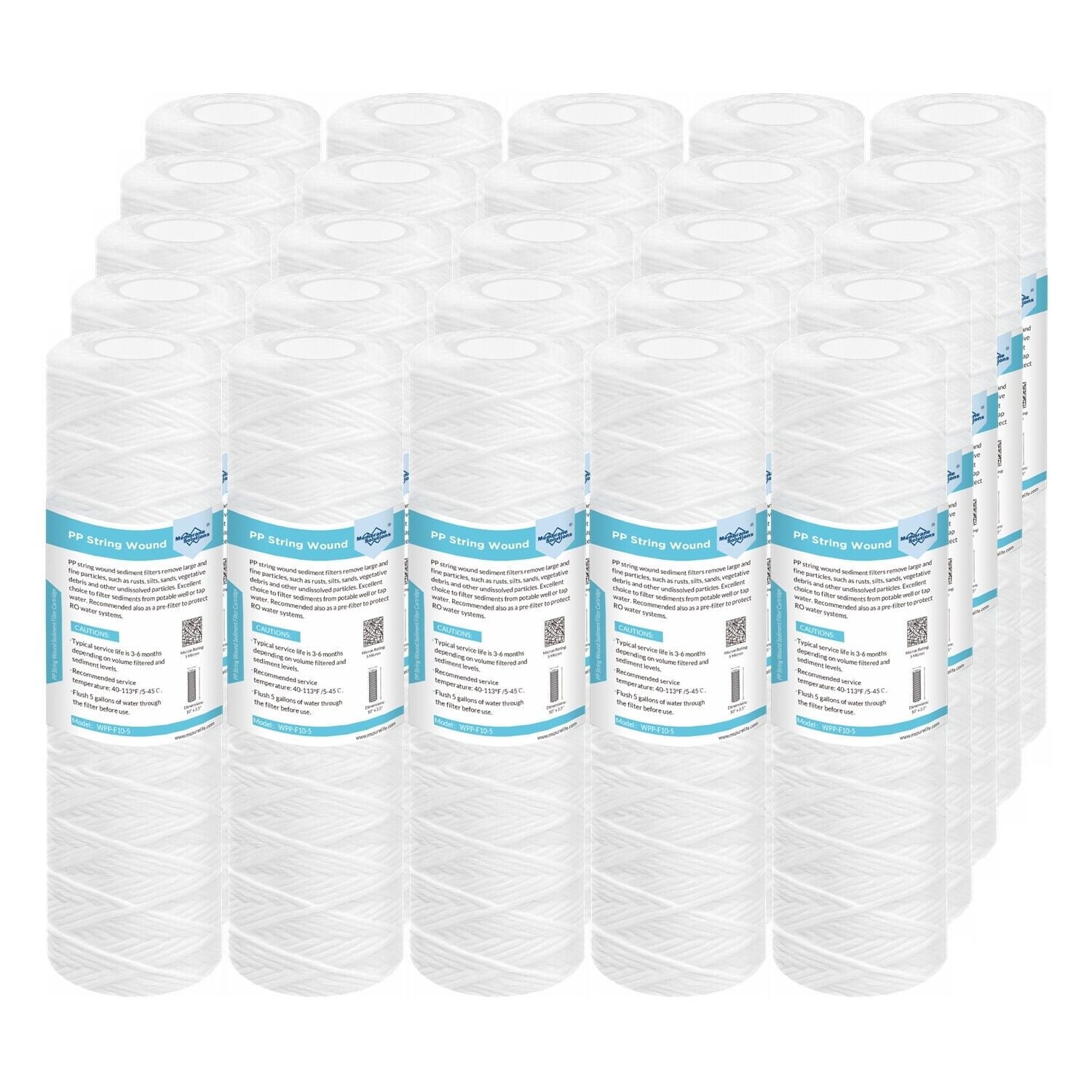 Free Shipping! \Membrane Solutions Universal Sediment Filters, 5 Micron ...