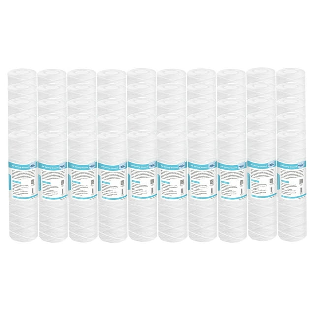 "Membrane Solutions Water Filter Replacement, 5 Micron 10""x2.5"" String Wound, for Home Well ...