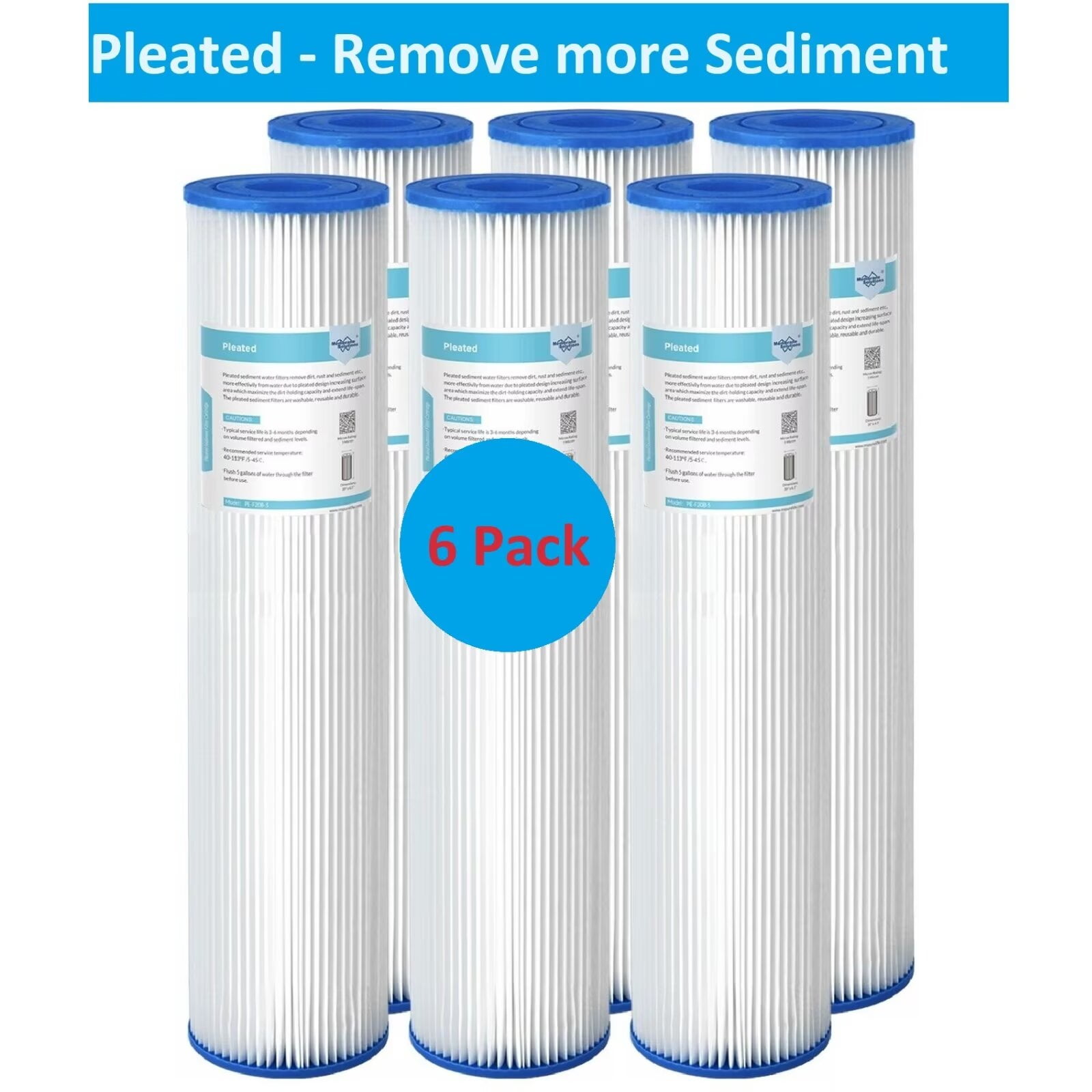 Pleated Whole House Water Filter, Membrane Solutions Sediment ...