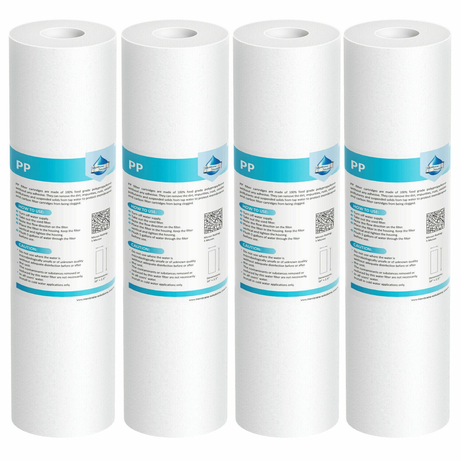 Membrane Solutions 50 Micron Sediment Water Filter Replacement PP ...