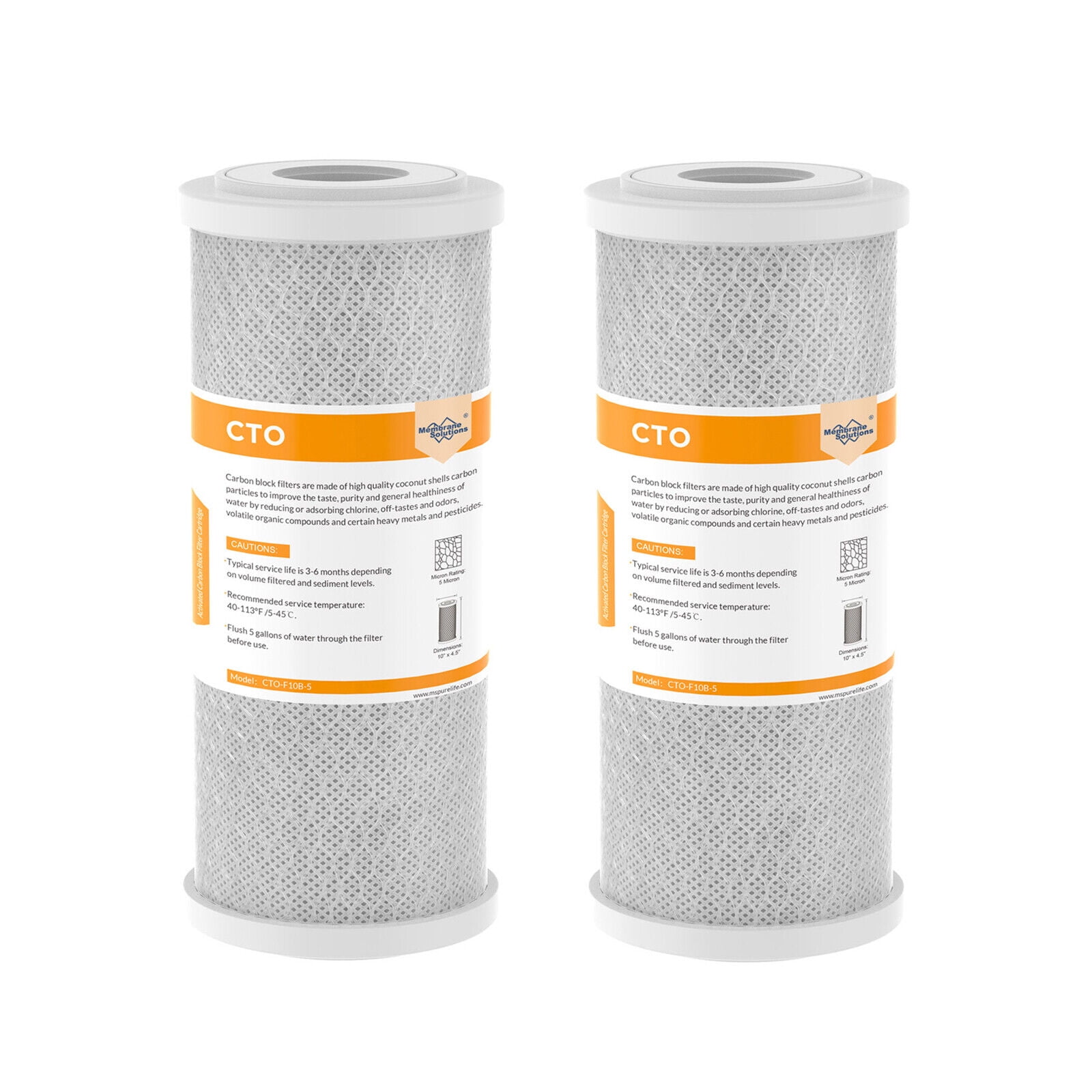 Membrane Solutions Whole House Water Filters Replacement, Activated Carbon Block Cartridge ...