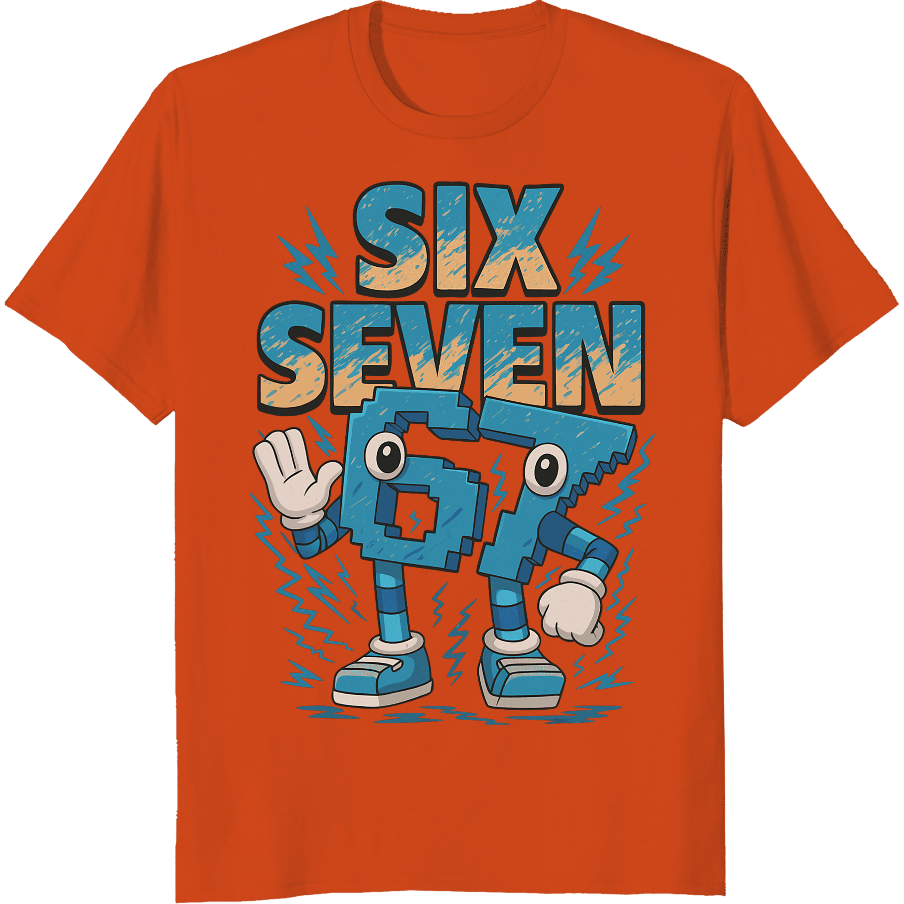 Meme 67 Six Seven 6 7 Italian Brainrot T-Shirt ,Full Sizes S-5XL ...